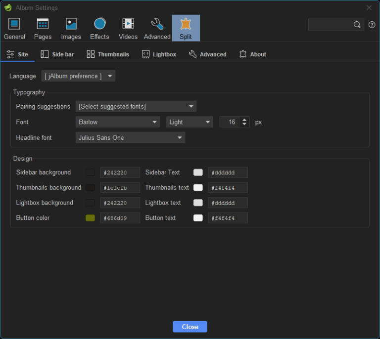 Introducing the new Split skin - jAlbum Blog